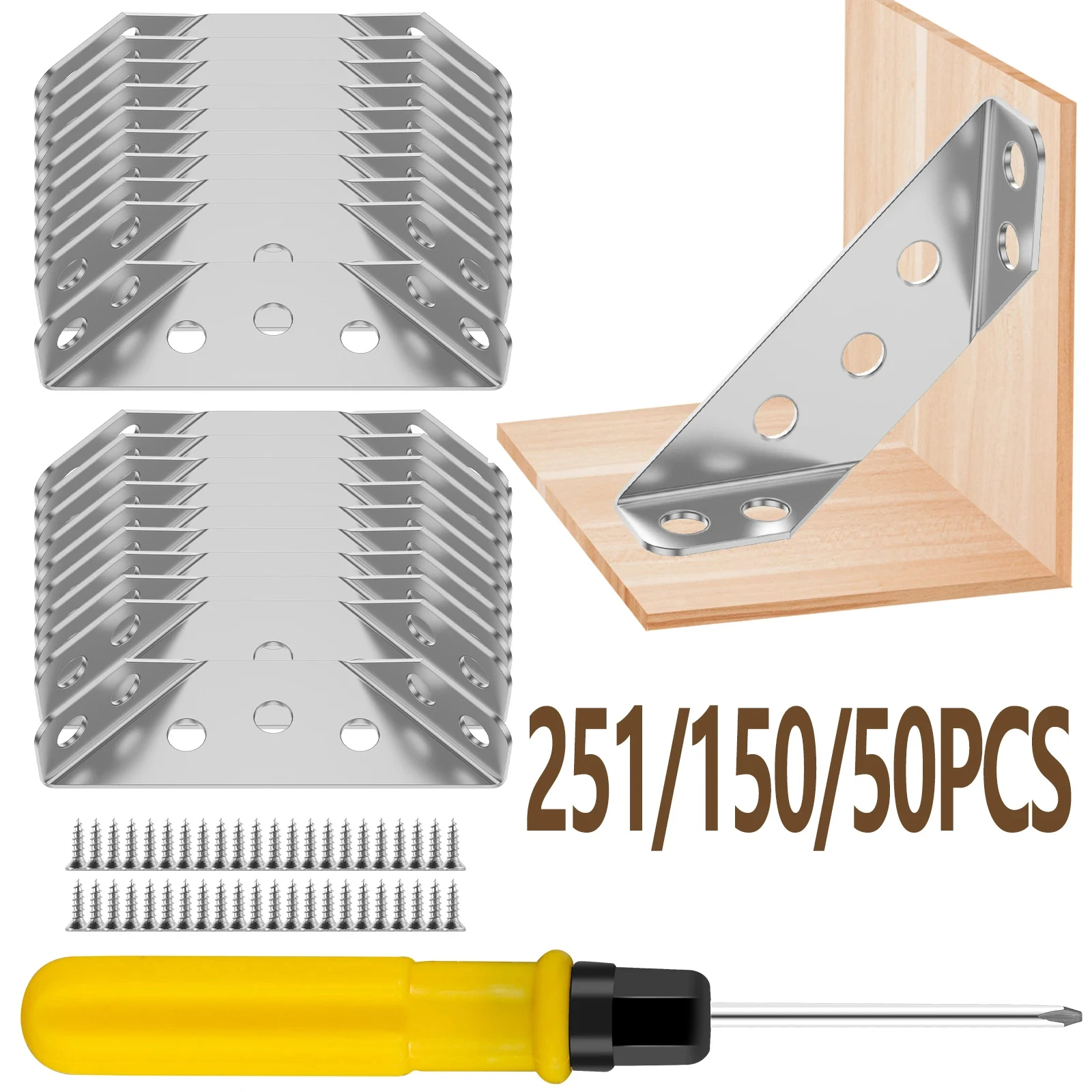 251-150-50Pcs-Furniture-Corner-Connector-Fastener-Steel-Angle-Corner ...