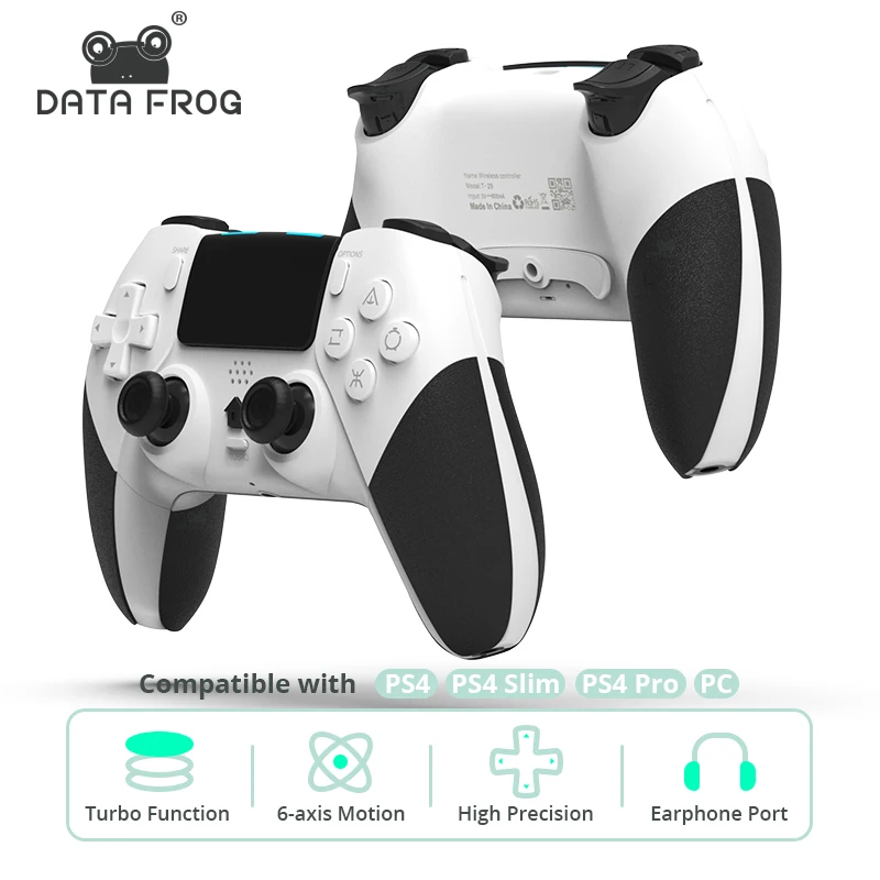 DATA FROG-mando inalámbrico compatible con Bluetooth para PS4, Joystick ...