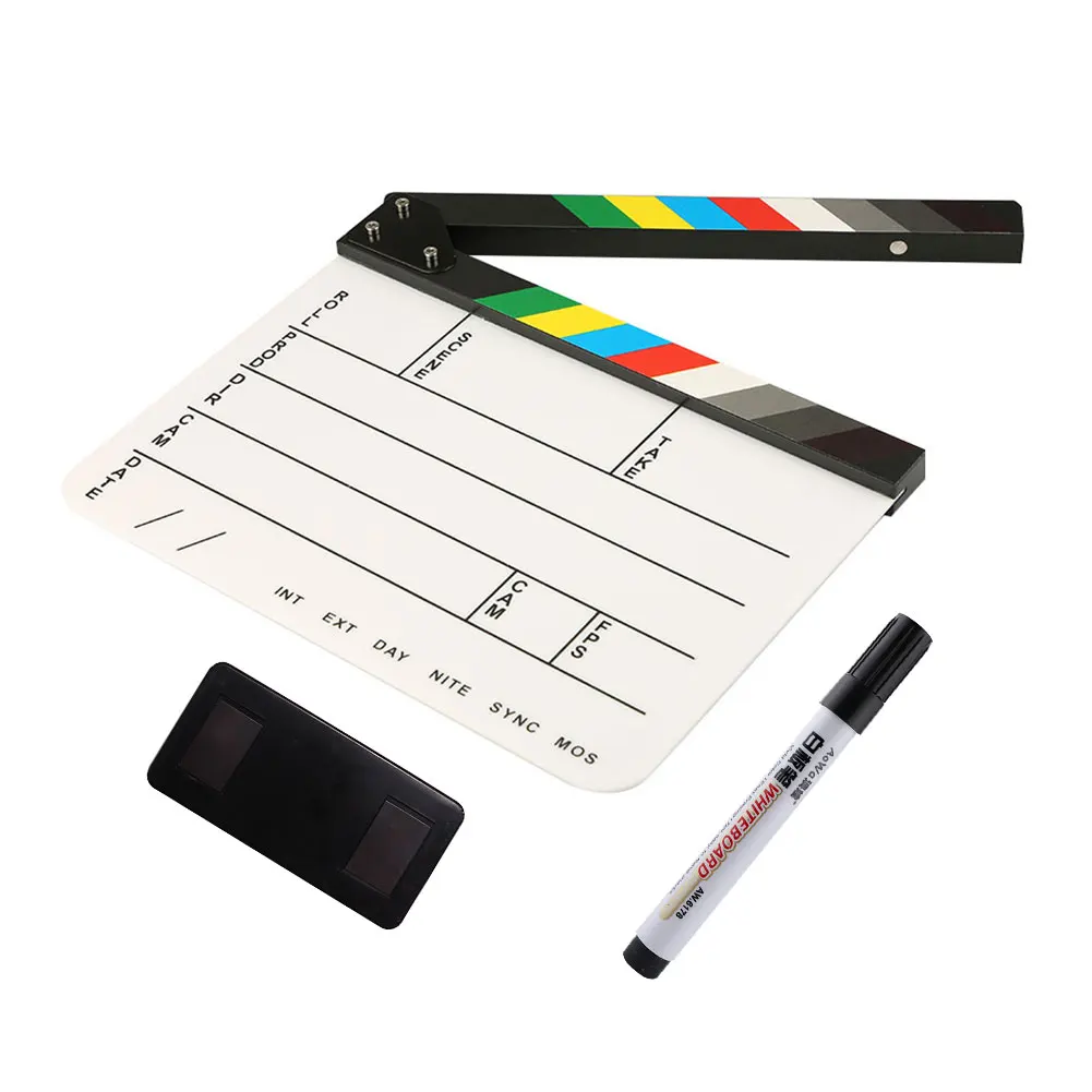 Director Video Scene Colorful Clapperboard TV Movie Film Action Clapper ...