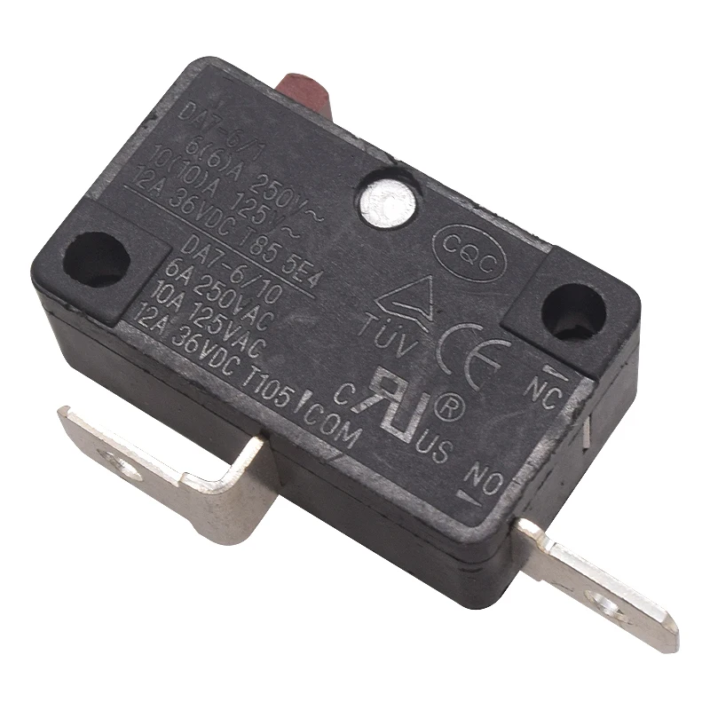 Microinterruptor normalmente abierto, pie inverso, 6A, 250V, para DA7 6 ...