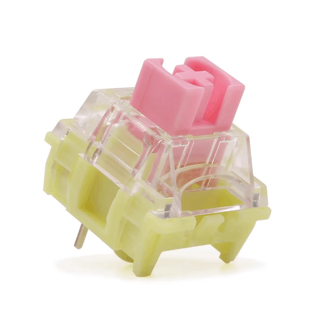 TTC-Gold-Pink-V2-Linear-Switch-3-Pin-37g-Silver-Smooth-Quick-Trigger ...