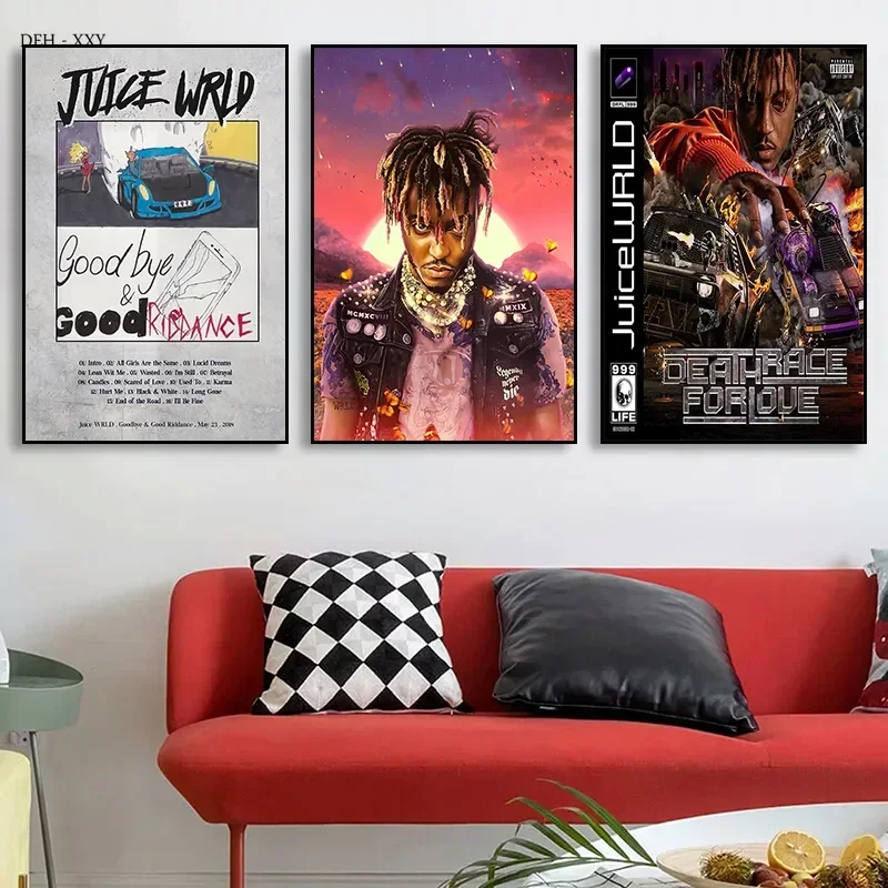 Canvas-Prints-Painting-Hip-Hop-Singer-Juice-WRLD-Album-Cover-Posters ...