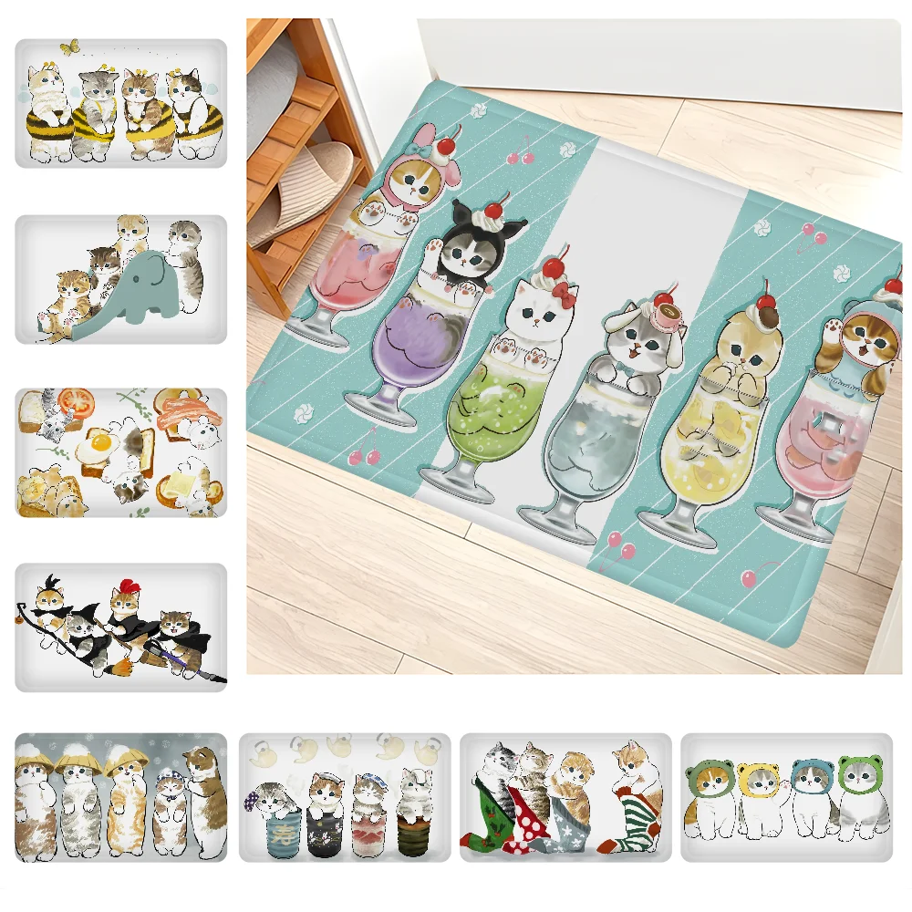 Funny Cat mofusand Floor Mat Bathroom Mat Kids Room Bedroom Decoration ...