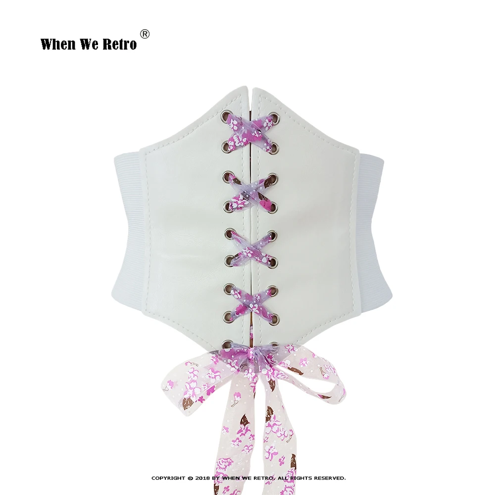 Chic-Lace-Corset-Belt-White-Pink-Corsets-For-Women-Tie-Up-Gothic ...