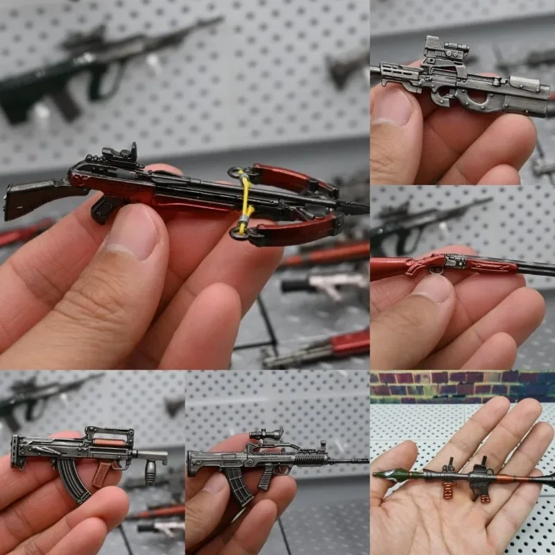 1/12 Scale Soldier Figma Mini Zinc Alloy AK47 M4 Scene Gun Model for 6 ...