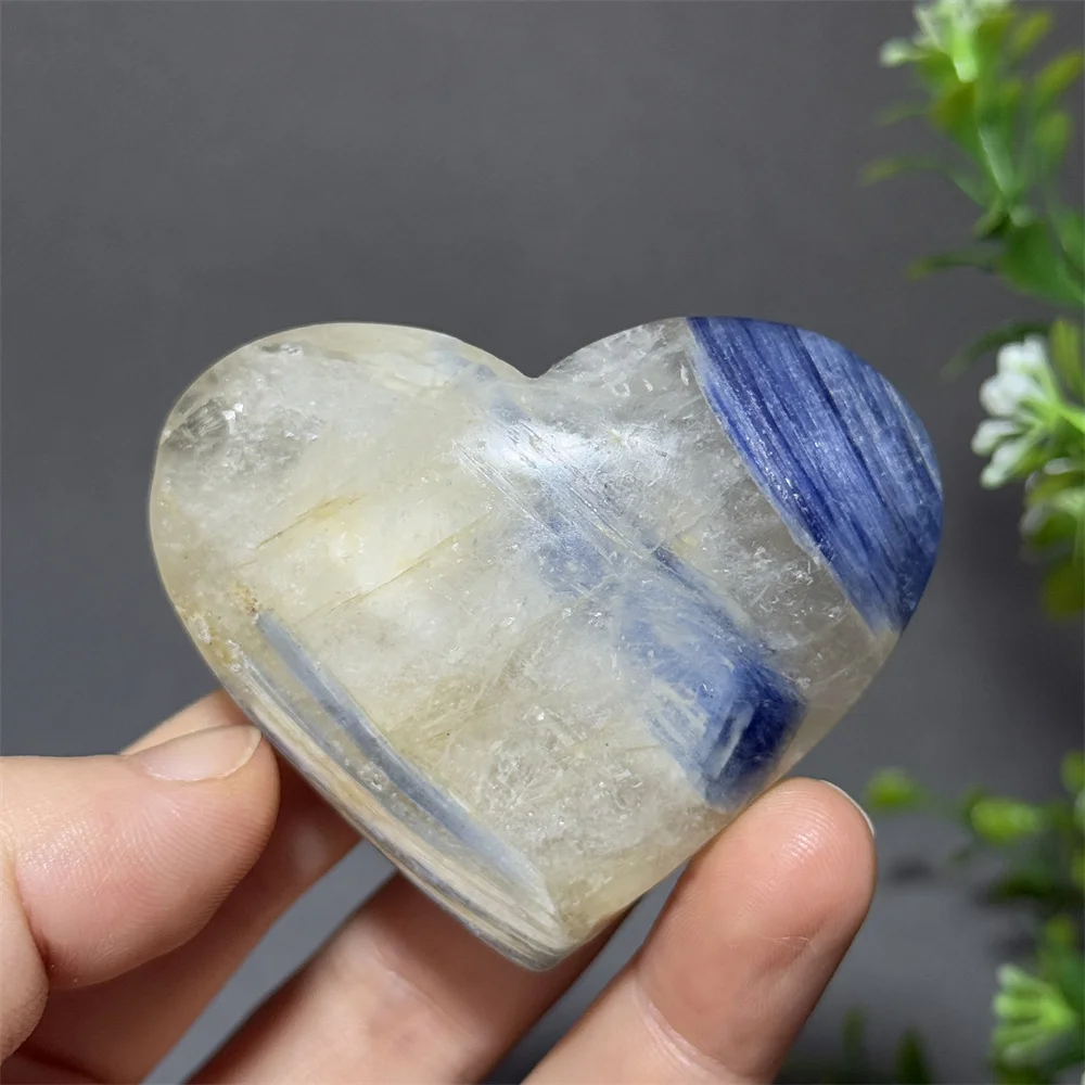 Natural Gemstone Blue Crystal Heart-Shaped Crystal Reiki Meditation ...