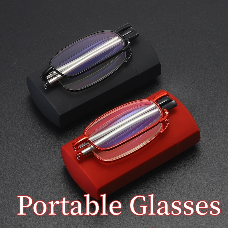 Luxury Portable Folding Presbyopia Glasses Anti-Blue Light Hyperopia ...