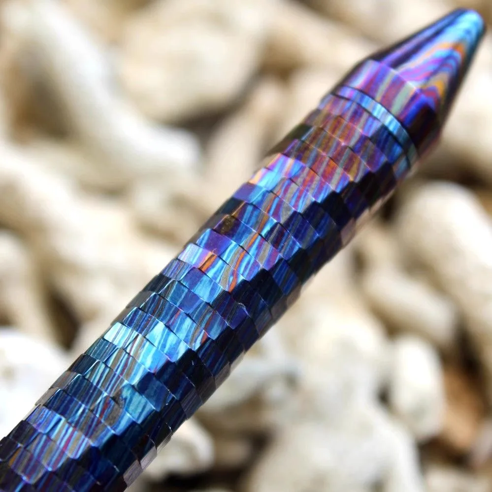 Mosaic Pattern Titanium Alloy Zirc Tactical Pen Camping Multi ...