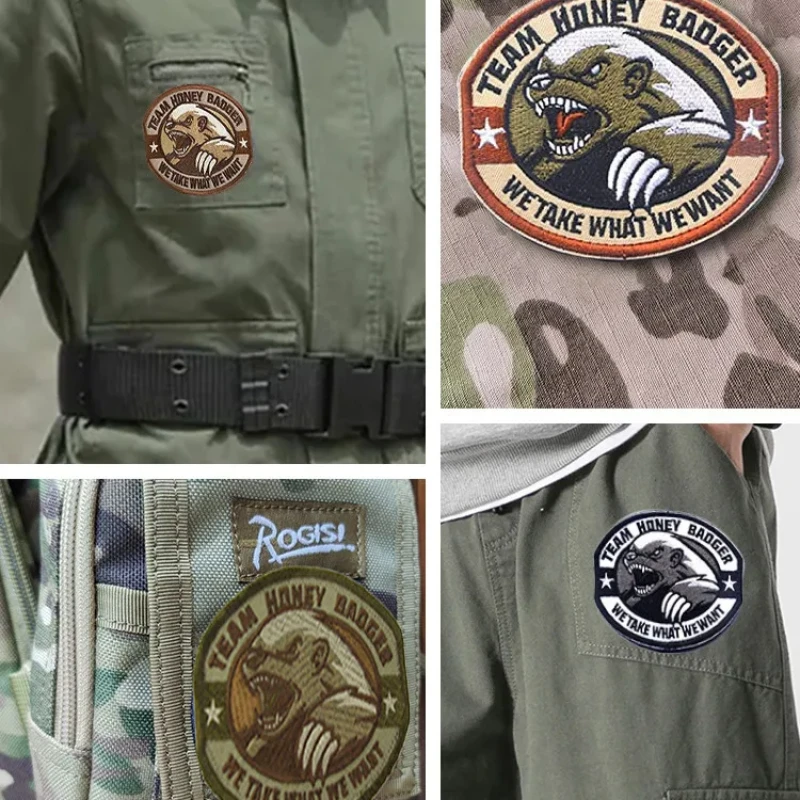 3D-Honey-Badgers-Patches-on-Clothing-Military-Hook-loop-Patch ...