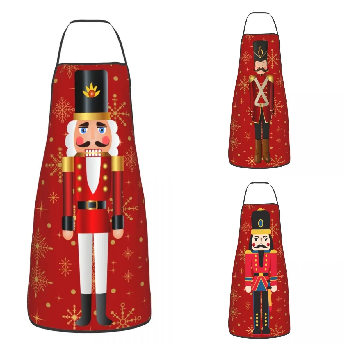 Custom-Bib-Christmas-Nutcracker-Toy-Soldier-Aprons-Men-Women-Unisex-Adult-Chef-Kitchen-Cooking ...