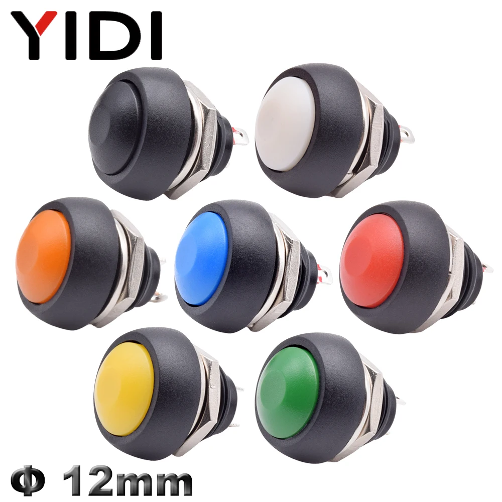 5/10pcs PBS 33B Mini Samll Plastic Push Button Round Head ON OFF ...