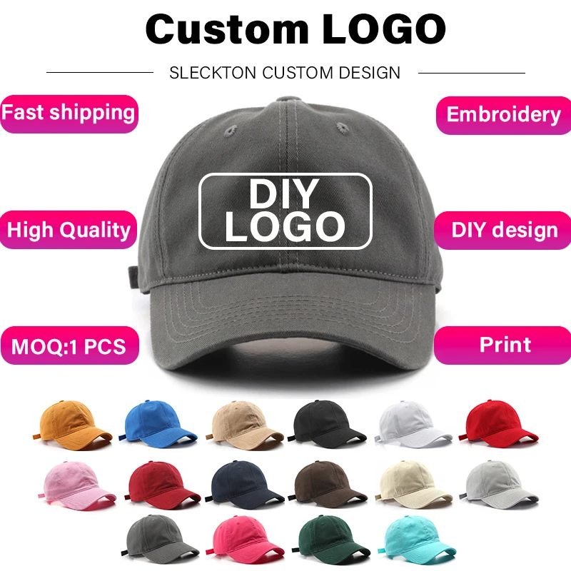 SLECKTON Custom Baseball Cap Fashion DIY Letter Embroidery Hats for ...
