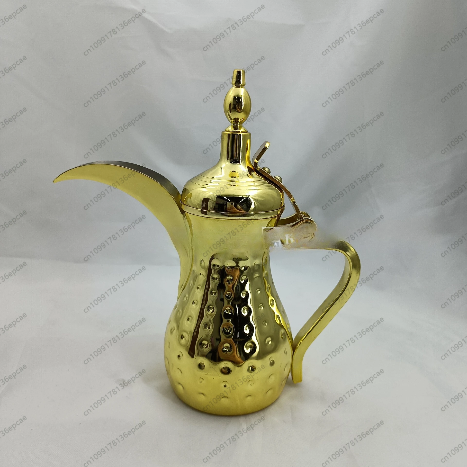 Stainless steel polka dot tea kettle, gold silver eagle beak Middle ...