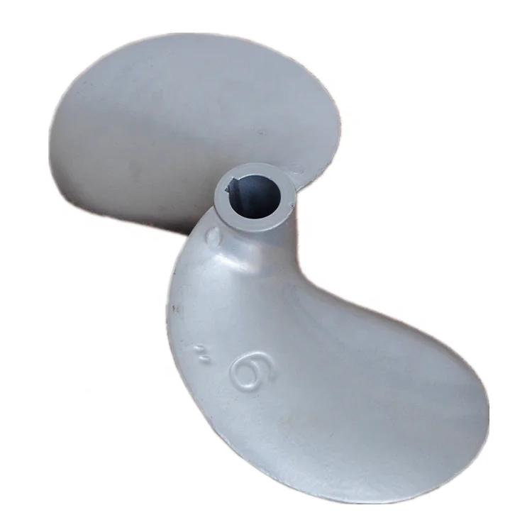 9-Inch-Aluminum-Propeller-2-Blades-Impeller-For-Boat-Engine-And-Mud ...