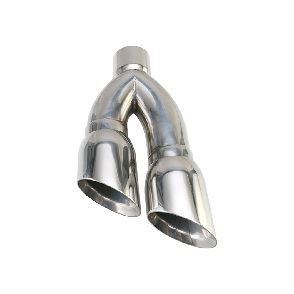 Stainless Steel double exhaust tips 80mm interface 102mm Outlet Car ...