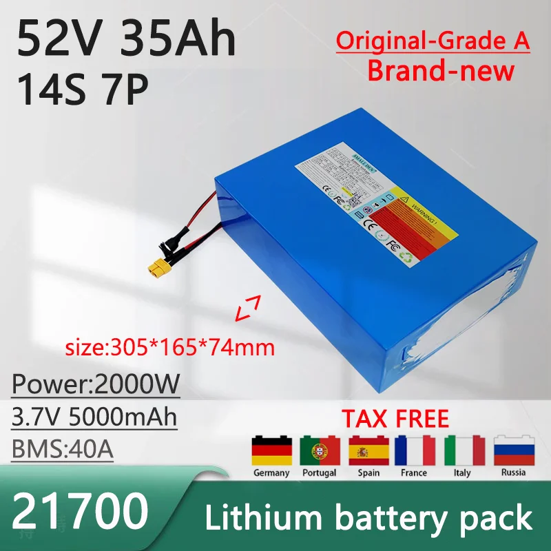 52V-35Ah-21700-14S7P-Lithium-Ion-Battery-Pack-2000W-Power-Tool ...