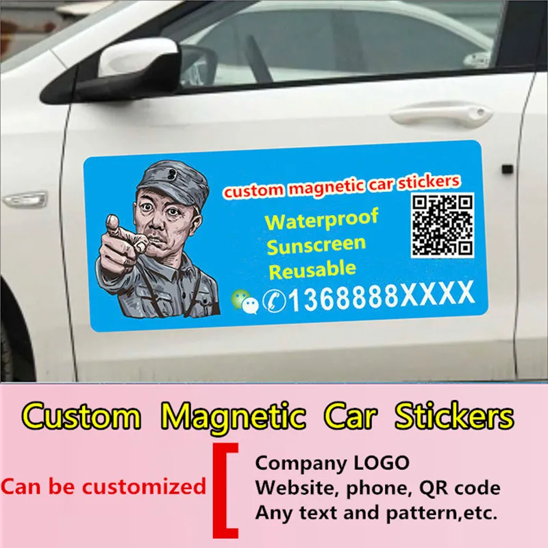 Car advertising custom magnetic car stickers custom body reflective ...
