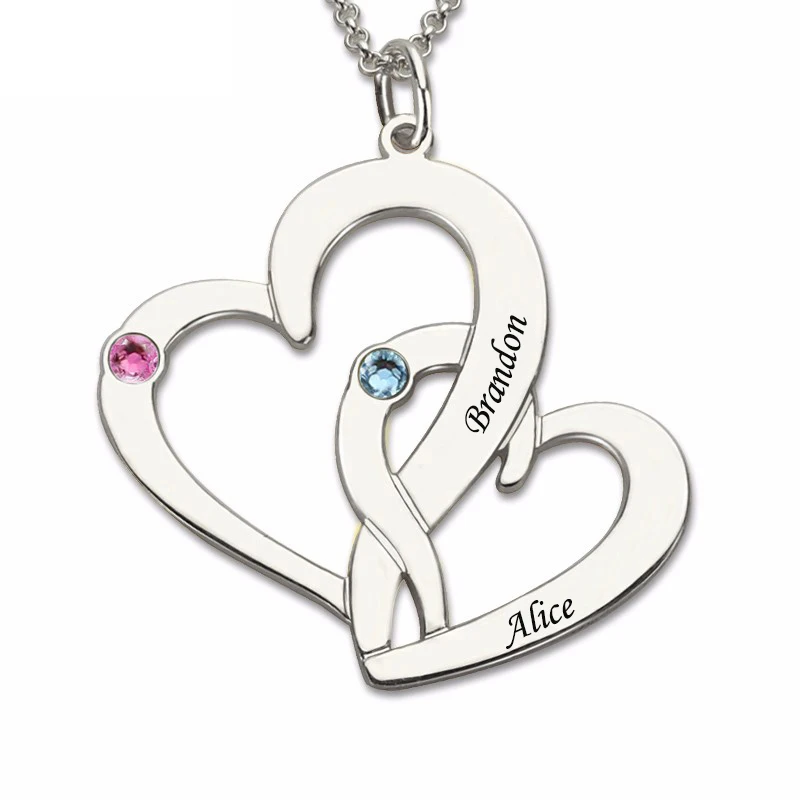 Two Hearts Intertwined Necklace