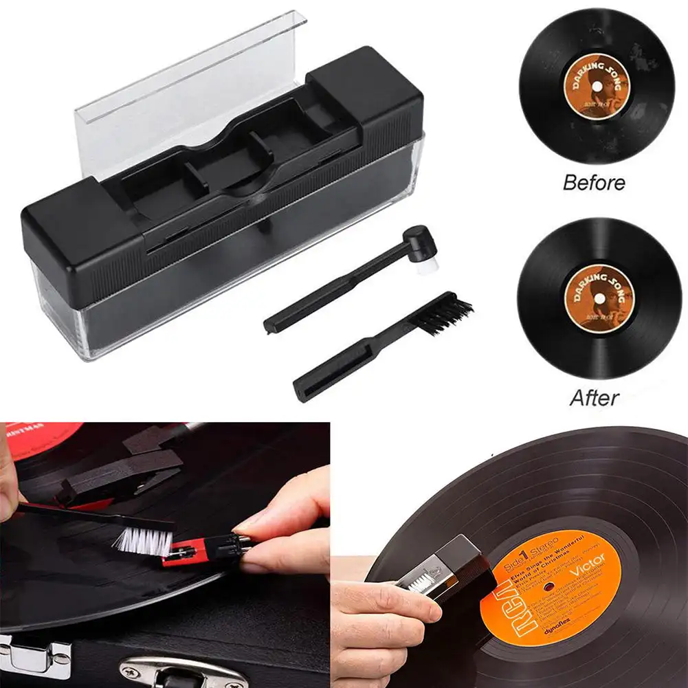 3Pcs/Set Vinyl Record Turntable Cleaner Anti Static Dust Remover Brush ...