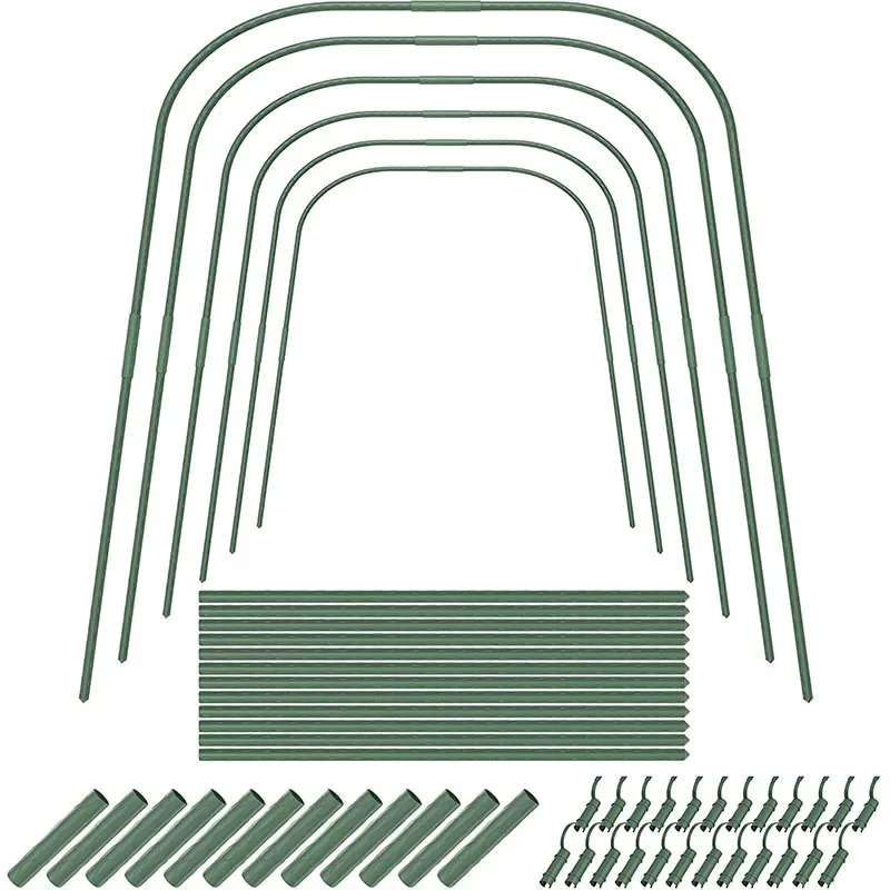 60Pcs Greenhouse Plant Hoops Set Reusable Fibreglass Grow Set Seedling ...