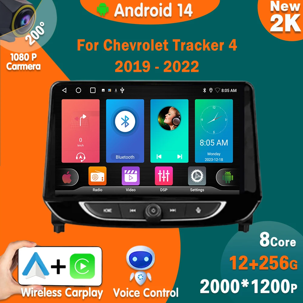 Android-14-For-Chevrolet-Tracker-4-2019-2022-Onix-Car-Radio-Multimedia-Video-Player-Navigation ...