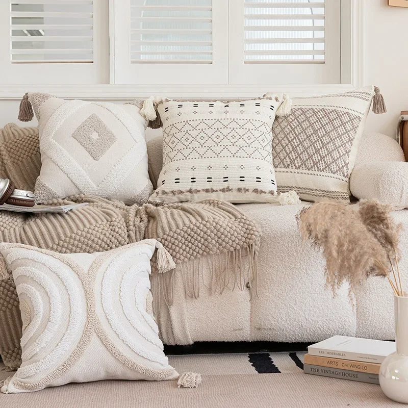 Boho-Luxury-Geometric-Pillow-Cover-Soft-Cotton-Pillowcases-Bohemian ...