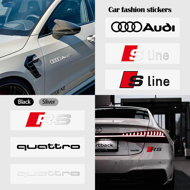 Car-Body-PVC-Sticker-Trunk-Side-Door-Window-Decorative-Badge-For-Audi ...