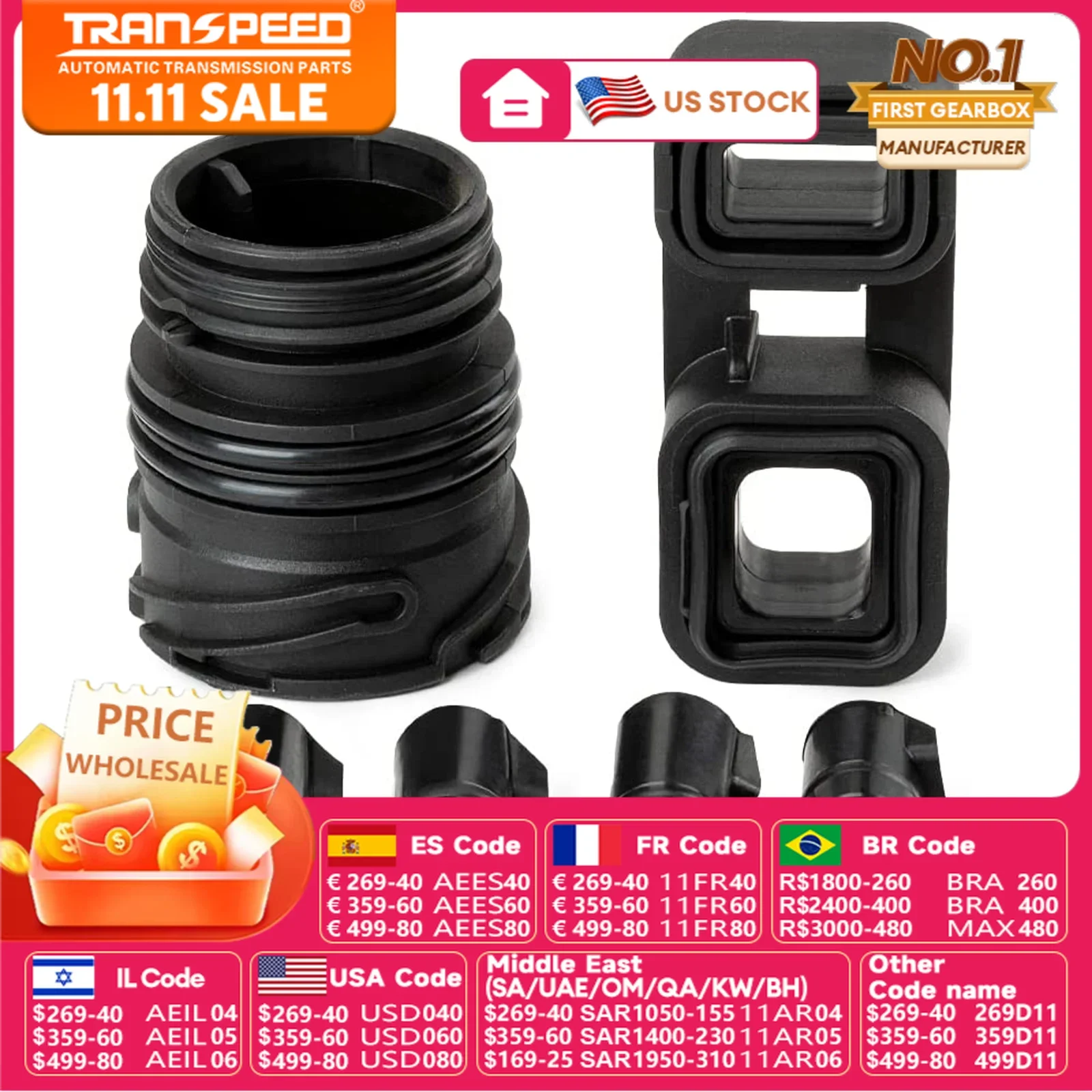 TRANSPEED-ZF-6HP26-Valve-Body-Seals-Plus-Adapter-Seal-Block-Mechatronic ...