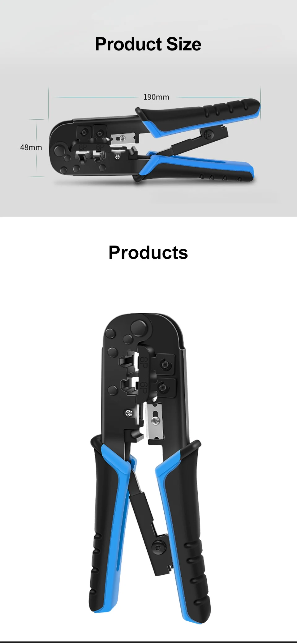 Ensemble d'outils de réseau,pince à sertir RJ45,outil de sertissage ...