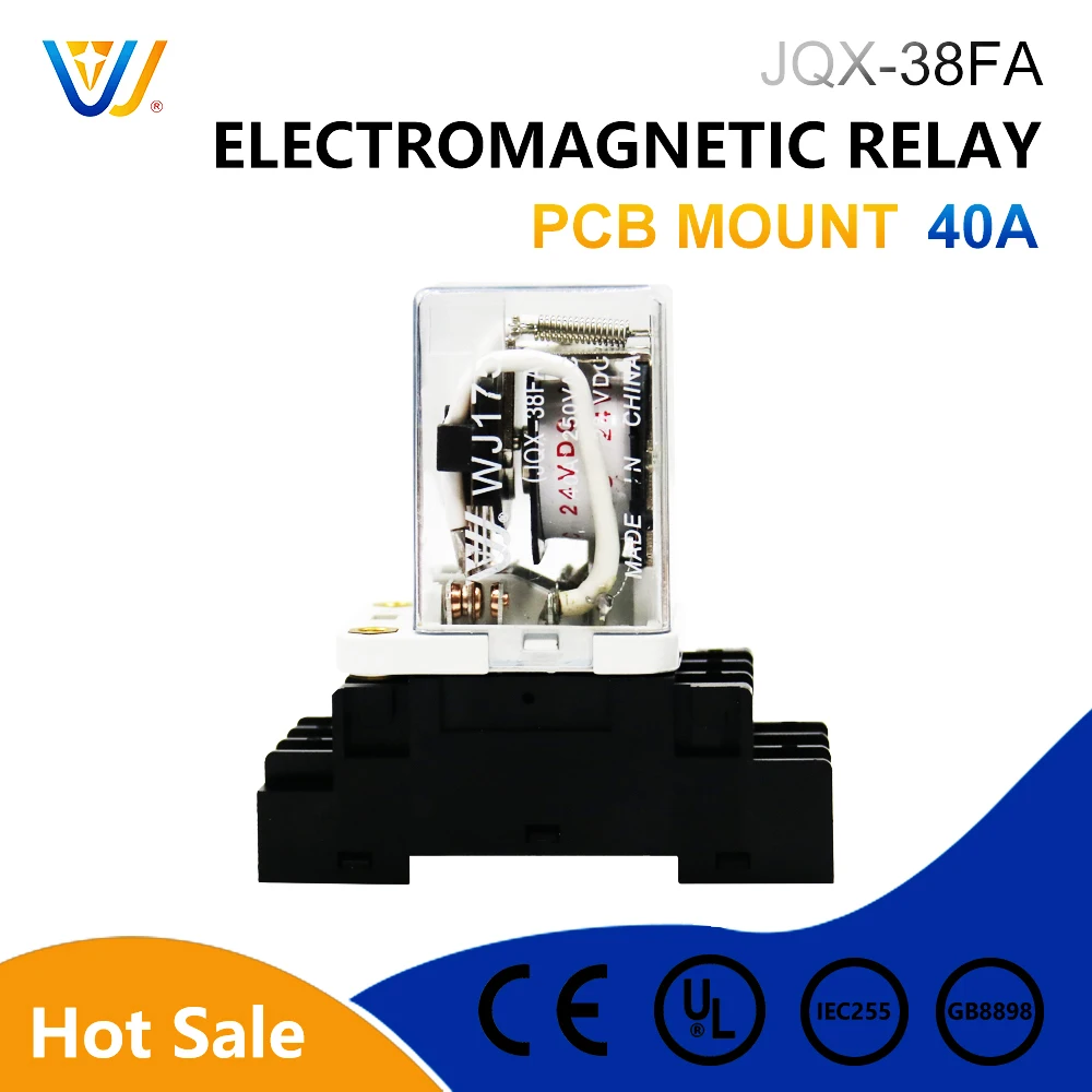 WJ175-40A MS846 Intermediate Relays JQX-38F 3Z 40A 30A Electromagnetic ...