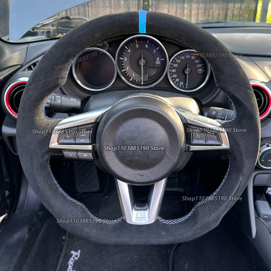 Hand-stitched Full Alcantara Customized Steering Wheel For Mazda MX-5 ...