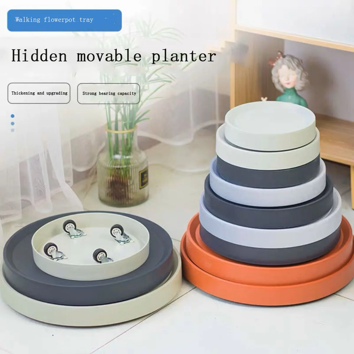 Mobile-Flower-Pot-Tray-Base-Universal-Wheel-with-Wheel-Flower-Disk-Drag ...