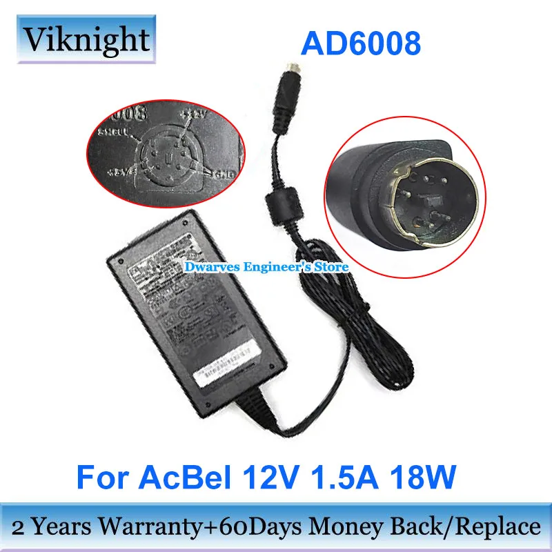 Genuine 5V 1.5A 12V 1.5A 18W AC Adapter AD6008 Laptop Charger For AcBel ...