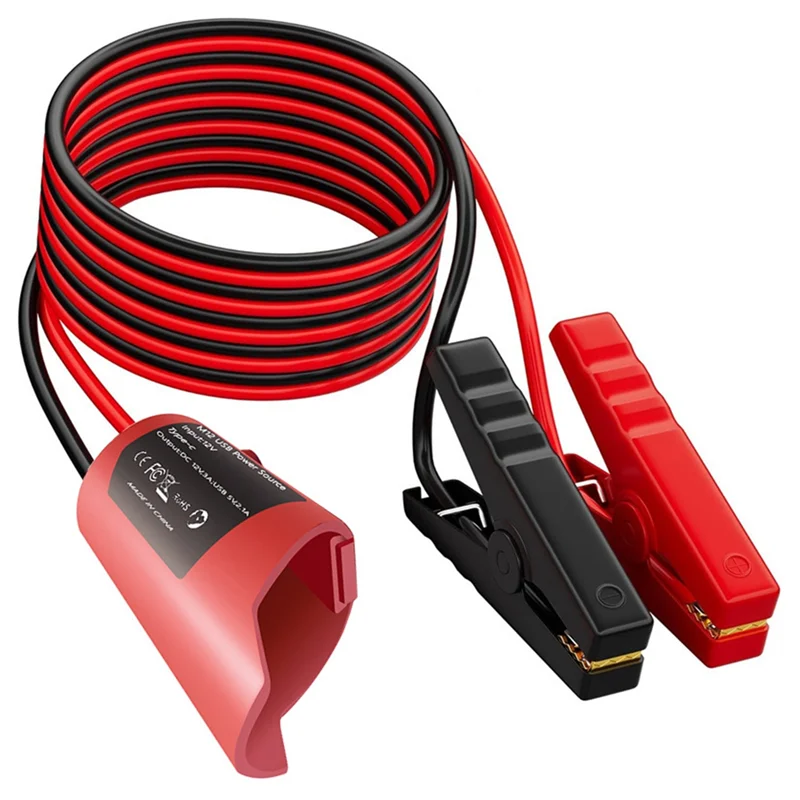 NEW-For M12 Lithium Battery Cord Set With 100A Clamps 12AWG 1.8M ...