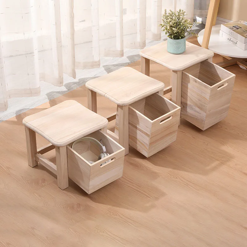 Multifunctional-Solid-Wood-Storage-Stool-Bedside-Step-Stool-Foot-Bench-Desk-Toddler-Kitchen ...