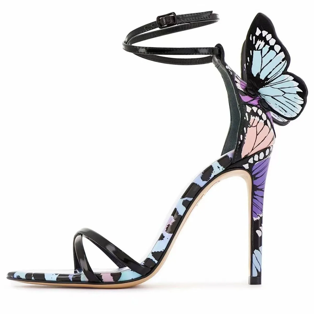 Open-Toe-Butterfly-Cross-Buckle-Stiletto-Sandals-Colorful-Performance ...