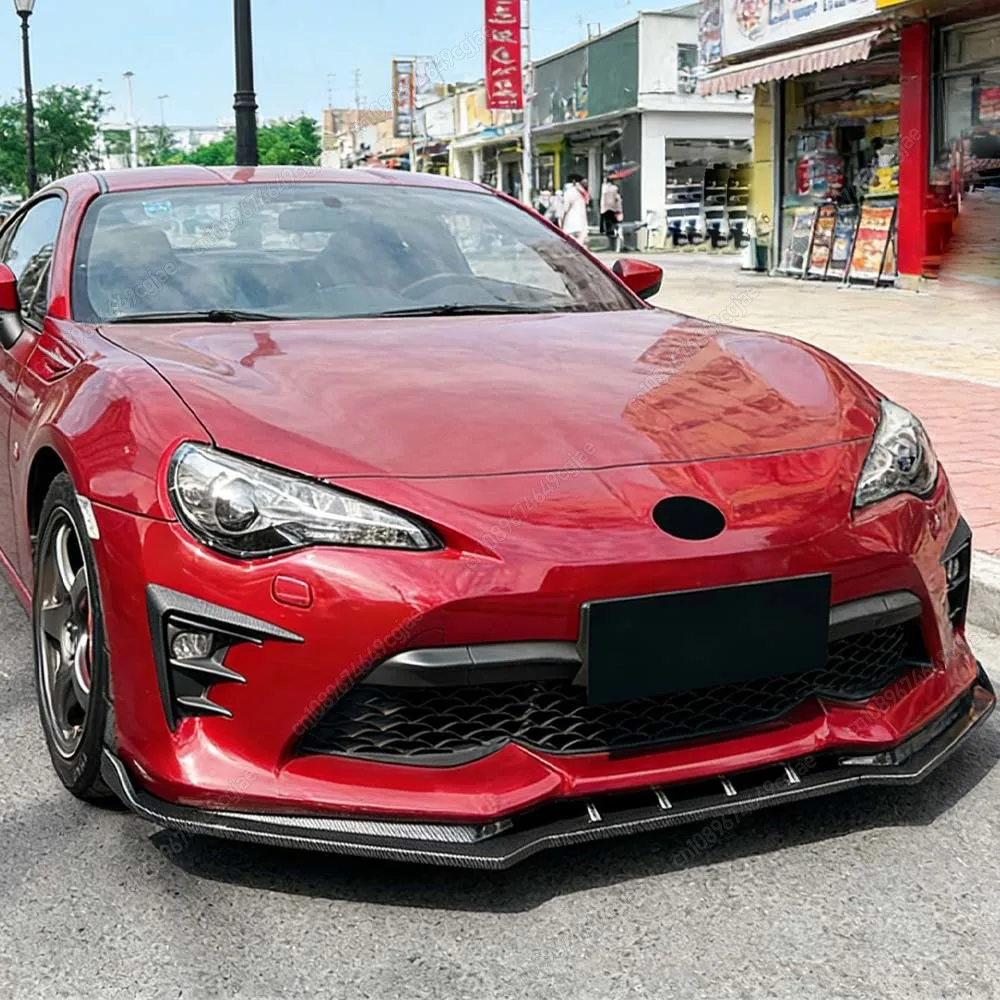 Car Front Bumper Spoiler Lip Splitter Diffuser Gloss Black/Carbon Look ...