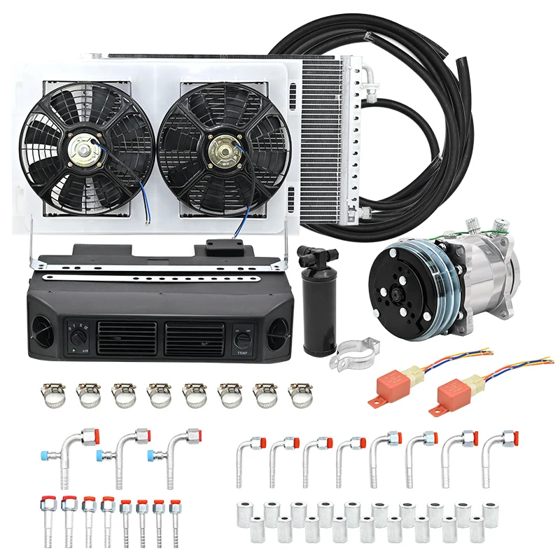Kit-de-aire-acondicionado-automotriz-Universal-12V-24V-para-caravanas-coches-camiones-furgonetas ...