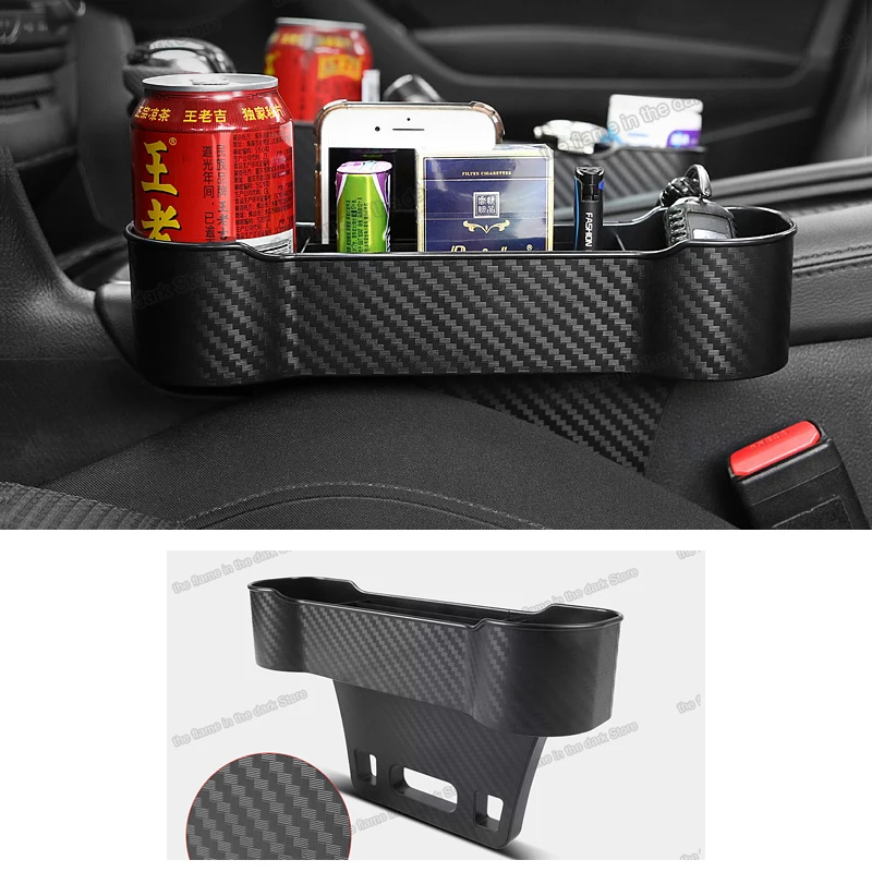 carbon-fiber-Car-Seat-Gap-Storage-box-drink-holder-for-mitsubishi-outlander-lancer-rvr-sport ...
