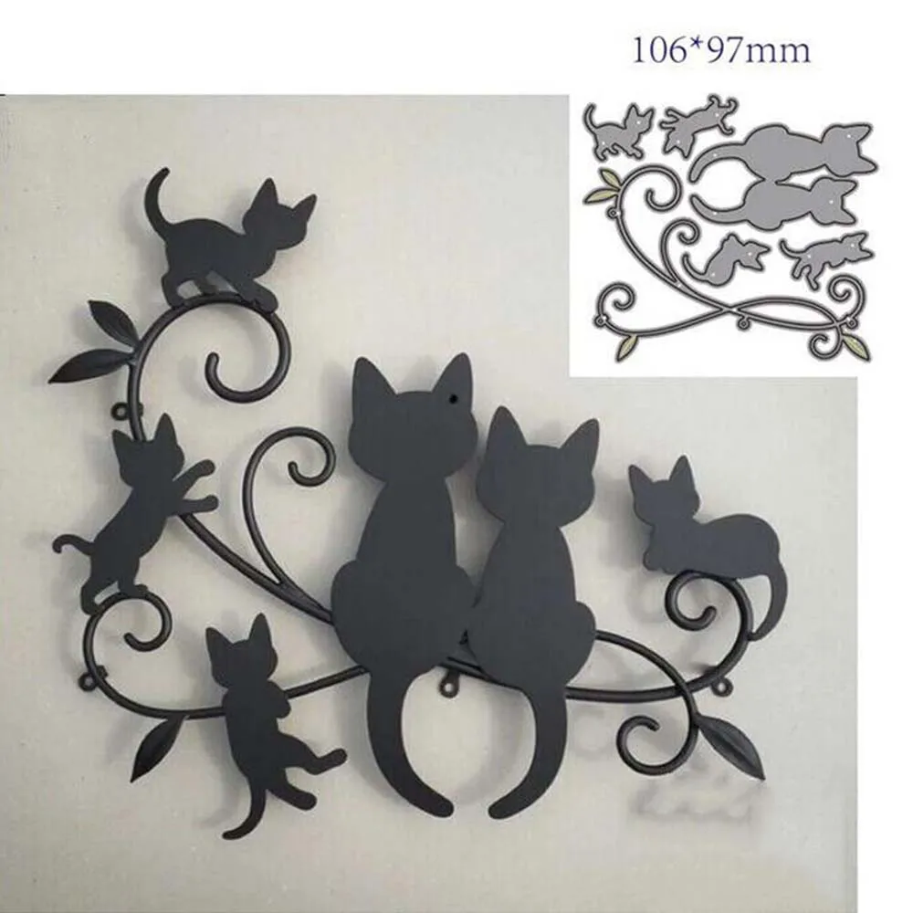 Animal Cat Metal Cutting Dies Decorative DIY Scrapbooking Craft Die cut ...