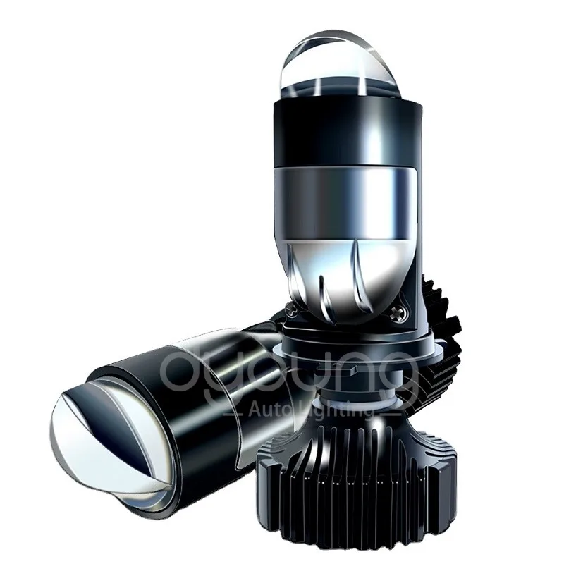 New-Dual-Lens-Auto-Lamp-Mini-Lens-LED-H4-Bulbs-Headlight-for-Cars-High ...
