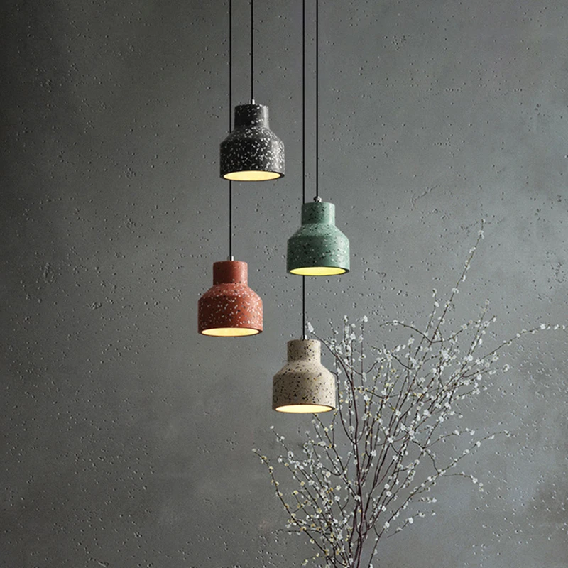 Nordic-creative-personalized-terrazzo-LED-Decor-Dining-Hall-Chandelier ...