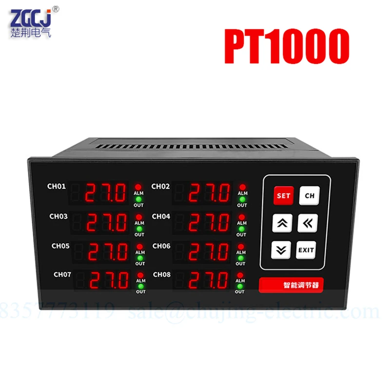 PT1000-8-channels-thermostat-temperature-display-meter-instrument-relay-output-SSR-output-RS485 ...