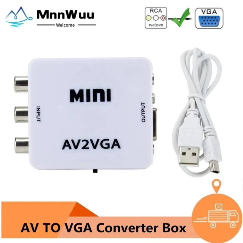 Mini-RCA-To-VGA-Converter-AV2VGA-Conversor-with-3-5mm-Audio-RCA-To-VGA ...