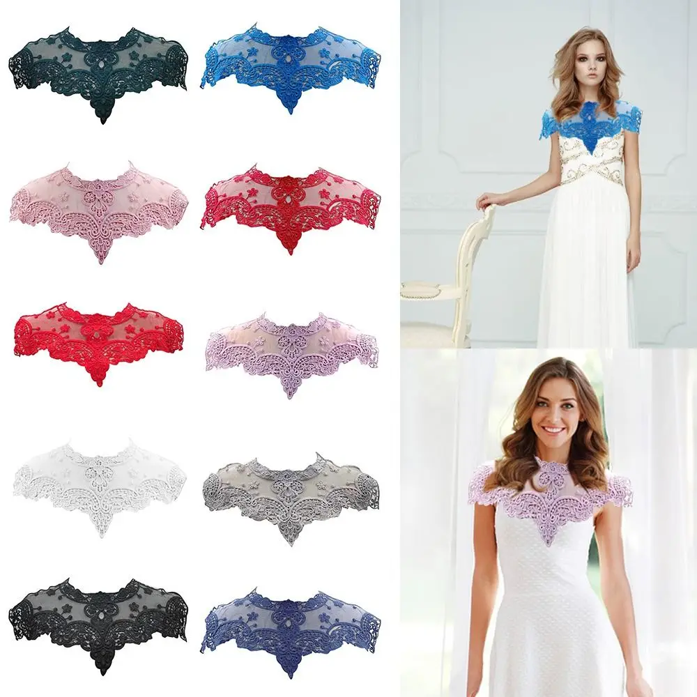 Female-Women-Lace-Hollow-Embroidered-Short-Shawl-Sunscreen-Shawl-False ...