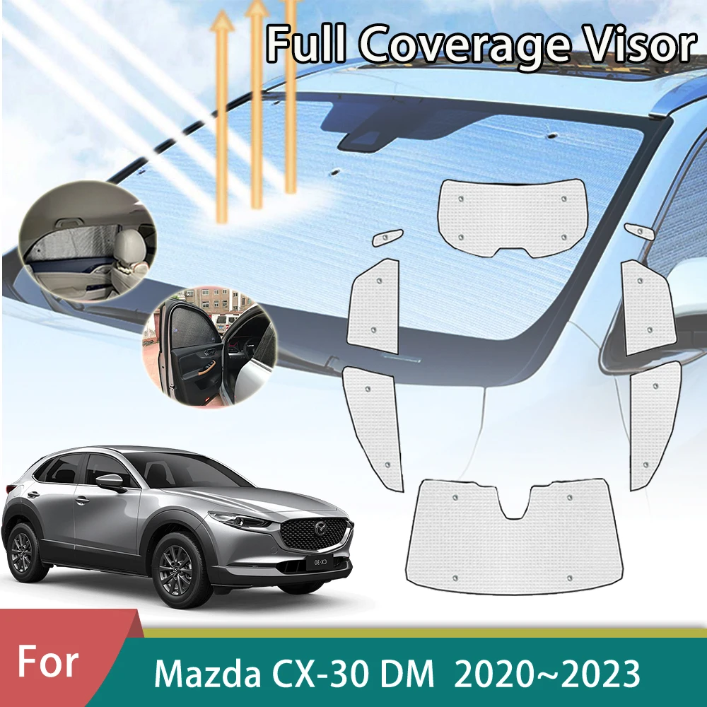 Car Full Coverage Sunshades For Mazda CX-30 CX30 CX 30 DM 2020 2021 ...