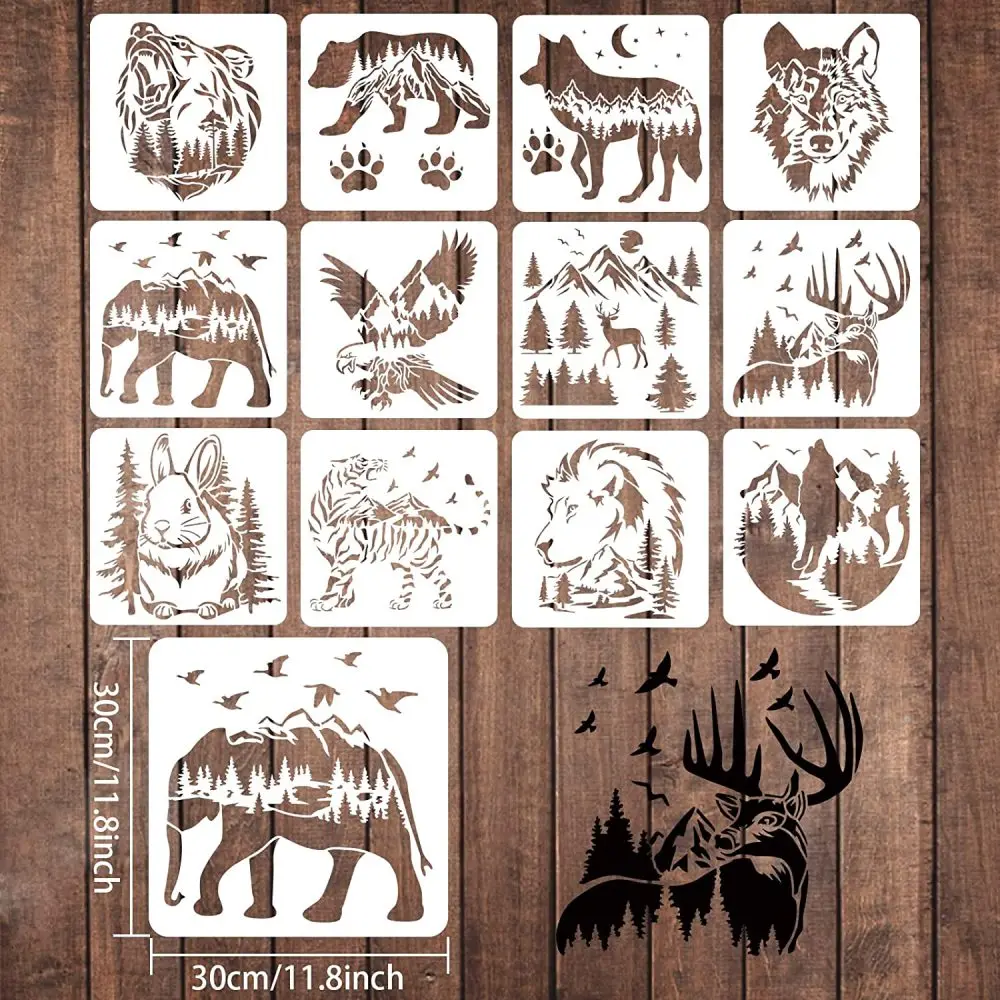 Wildlife Wood Burning Stencils