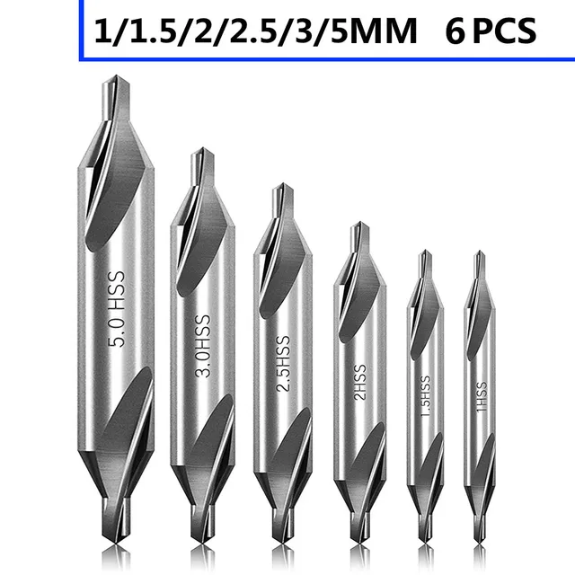 Hss Kombinált Középső Fúrók 60 Fokos Countersinks Angle Bit Set 1,0 Mm ...