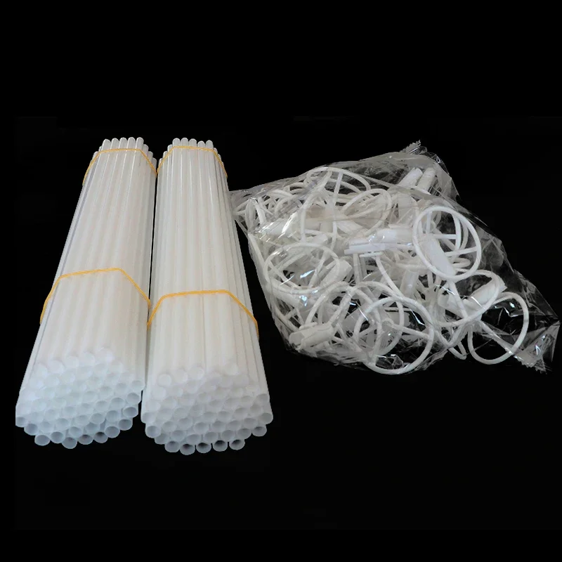 50-Pcs-40Cm-White-PVC-Rods-with-Cup-Transparent-Plastic-Balloons-Holder ...
