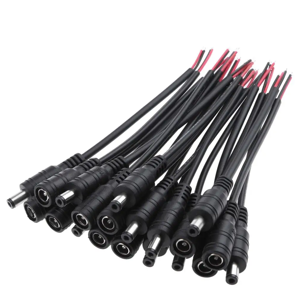 DC 12V Male Female Pigtails Power Cable 2.1mm*5.5mm 2Pin Pigtail ...